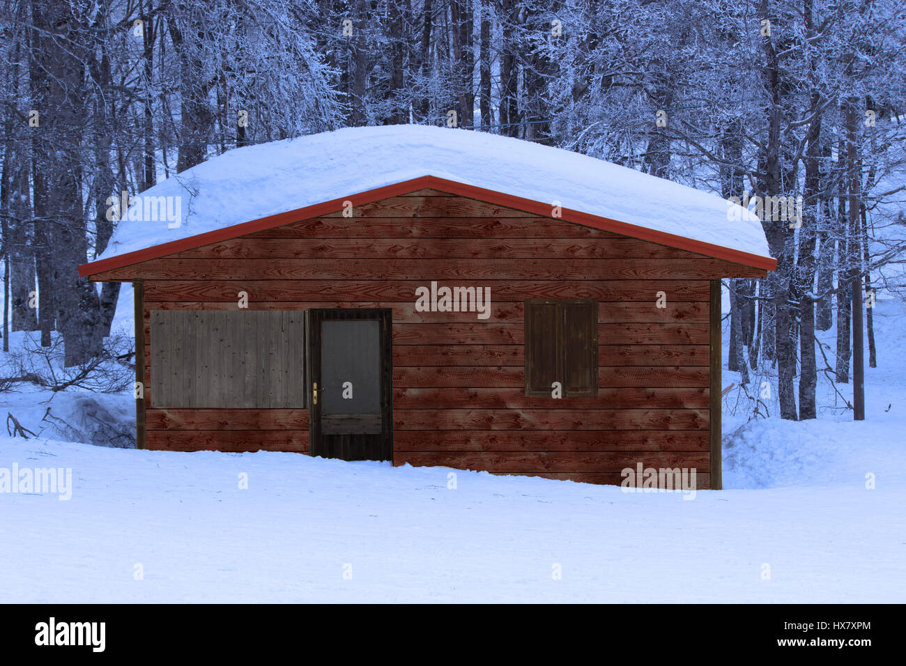 Little house covered in snow hi-res stock photography and images - Alamy