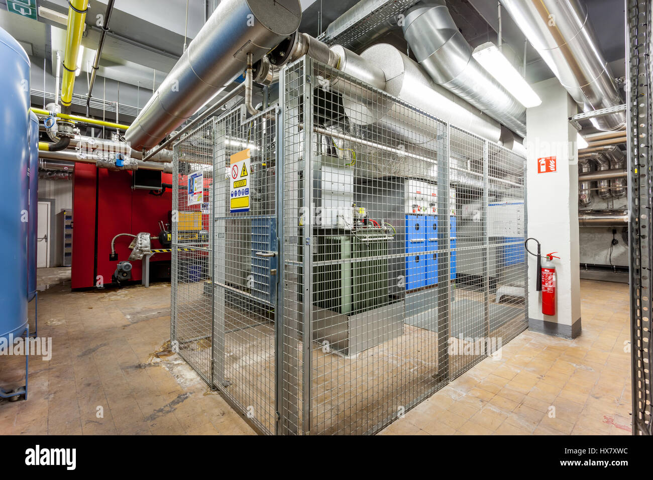 in a separate building, this High-voltage cabin Stock Photo - Alamy