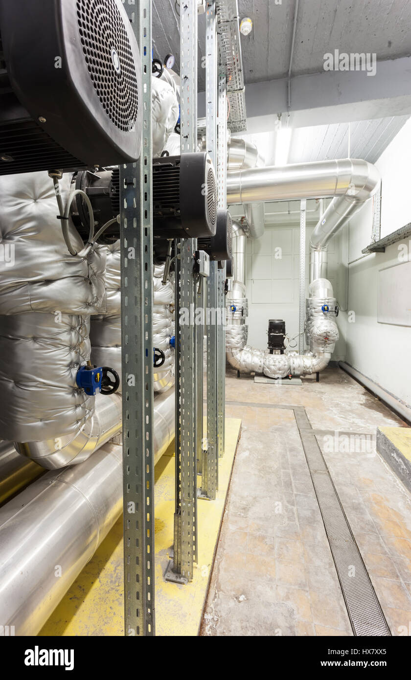 in the technical area, there are boosters for the water pipes of the ...