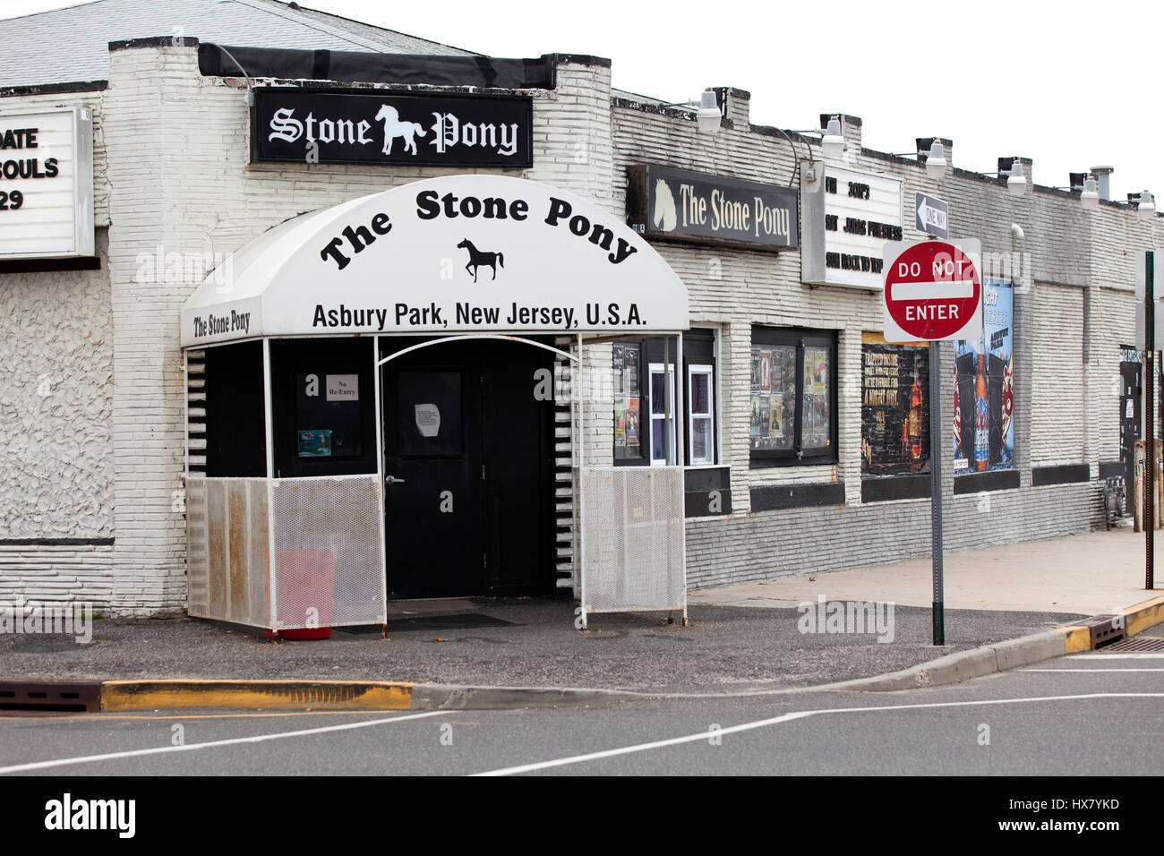 The Stone Pony music venue and bar in Asbury park, new Jesrsey, USA. shot from the front of the ...