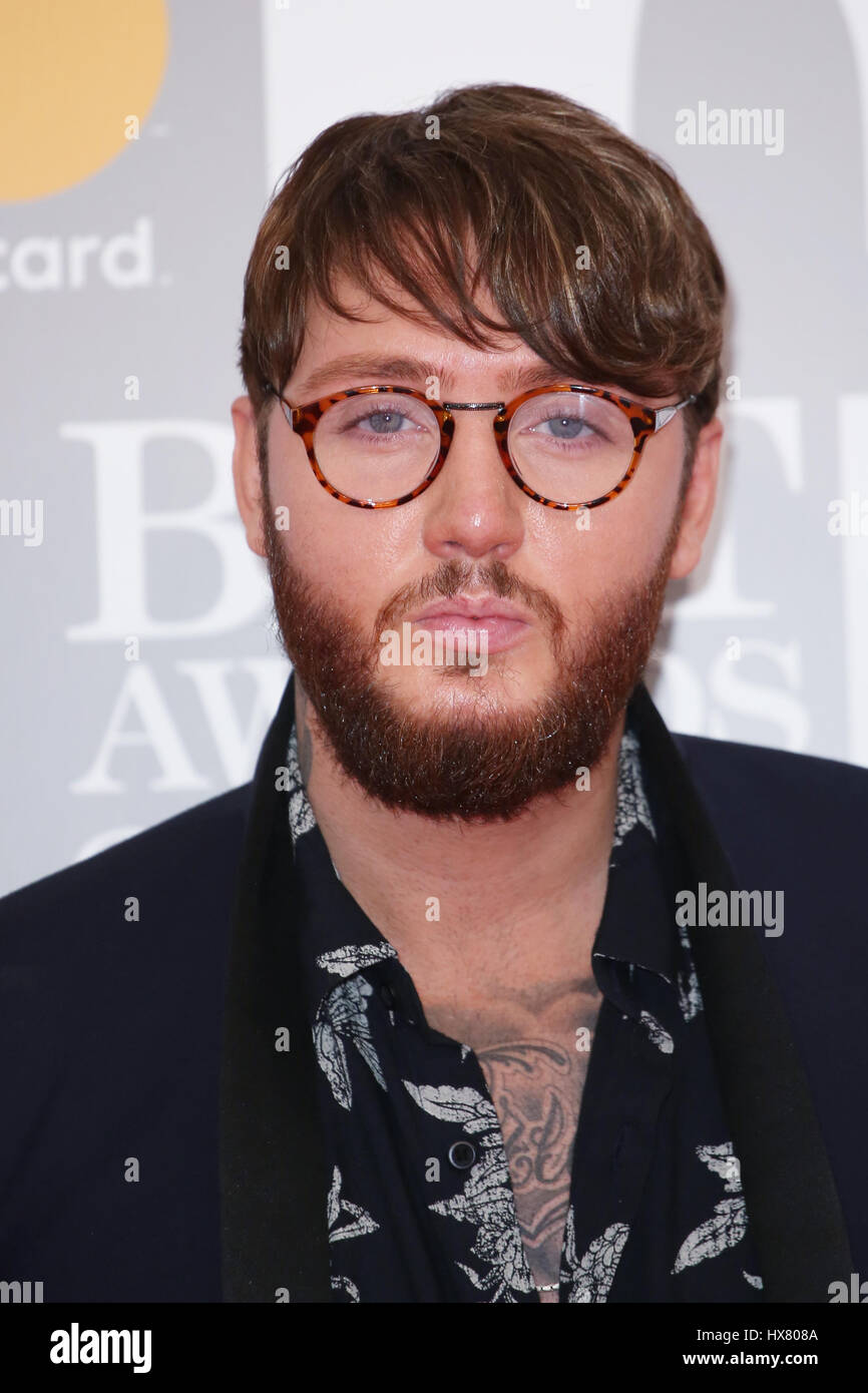 The Brit Awards 2017 held at the O2 - Arrivals Featuring: James Arthur ...