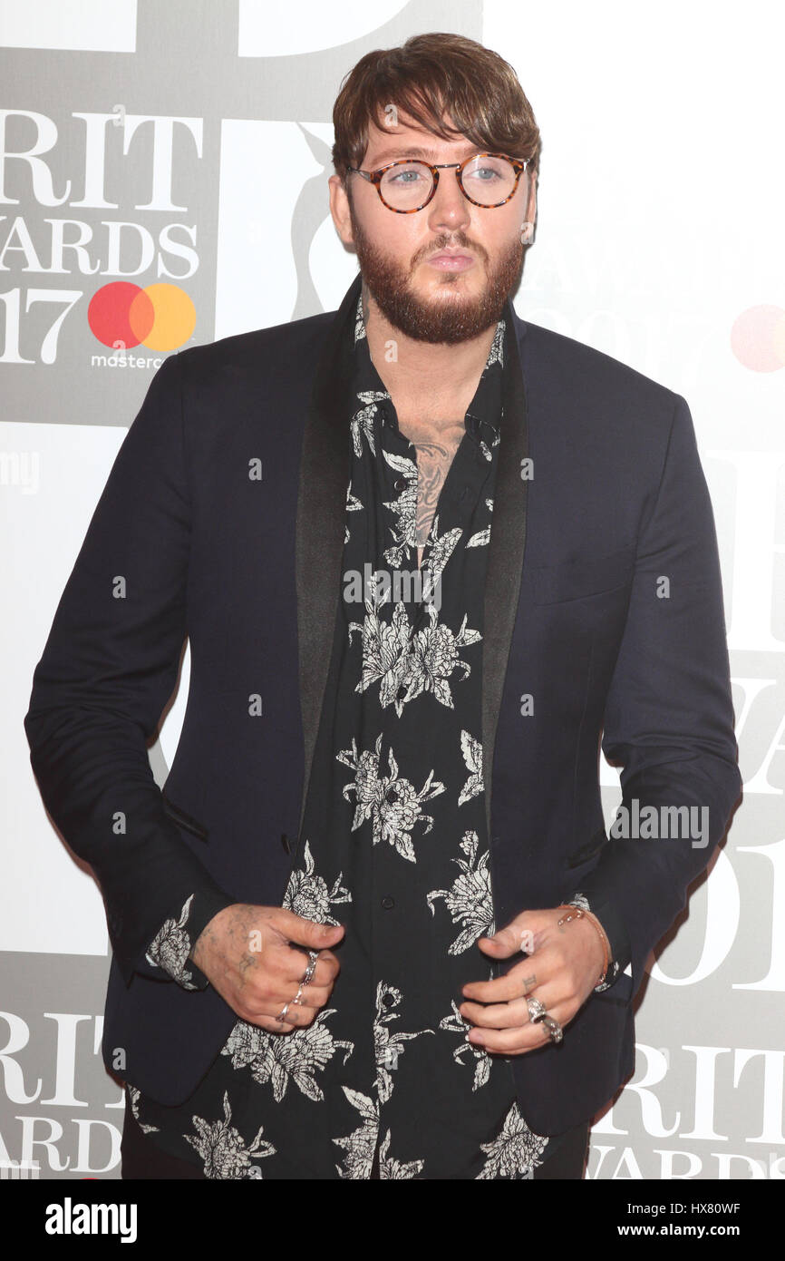 The Brit Awards 2017 held at the O2 - Arrivals Featuring: James Arthur ...