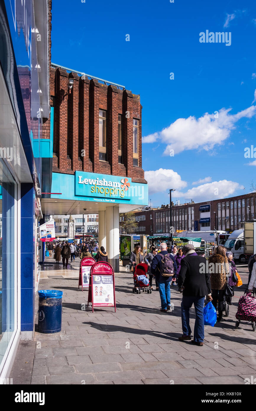 Lewisham Town Centre in the South East of London, England, U.K Stock ...