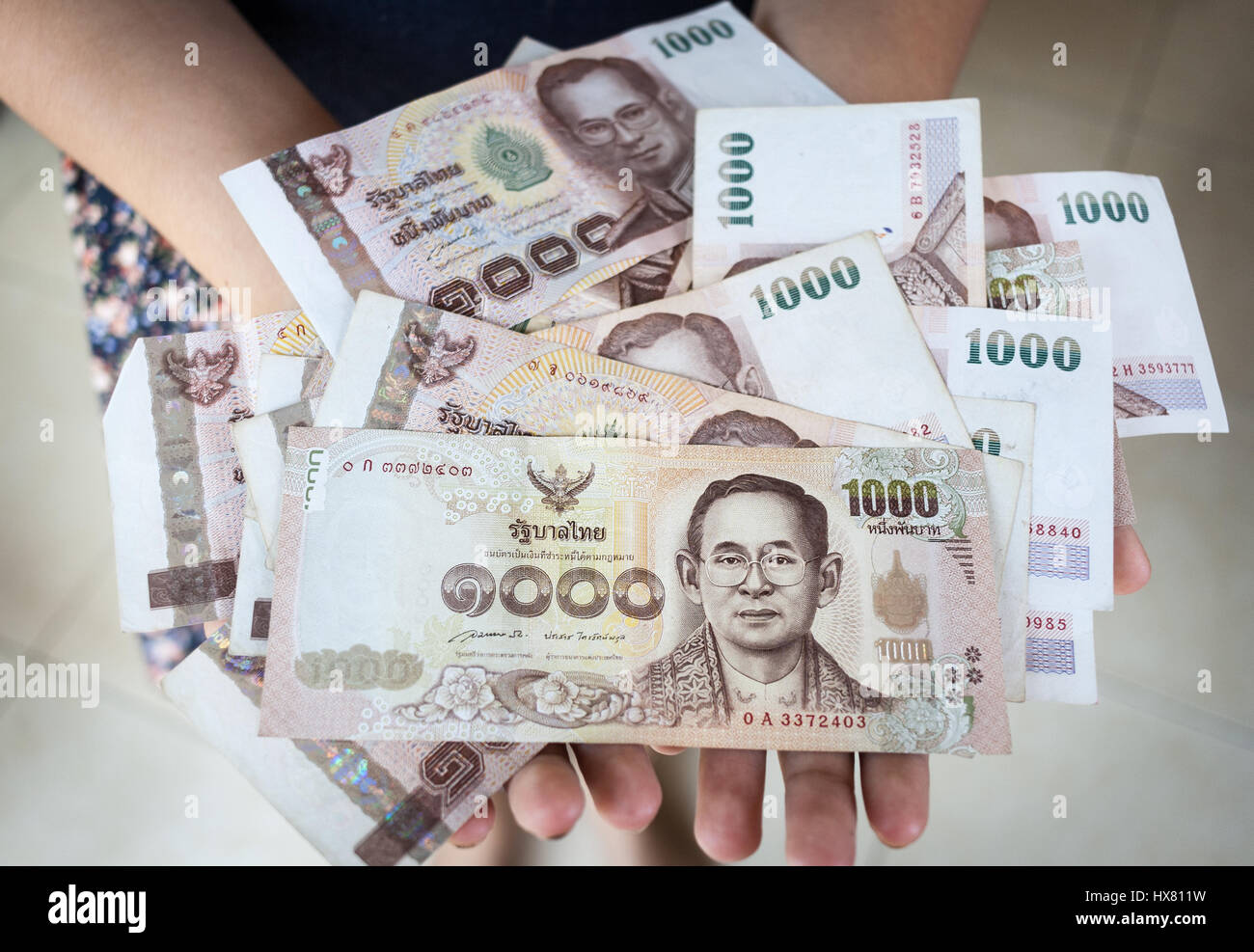1000 Thai Banknotes for Tambon Stock Photo - Alamy