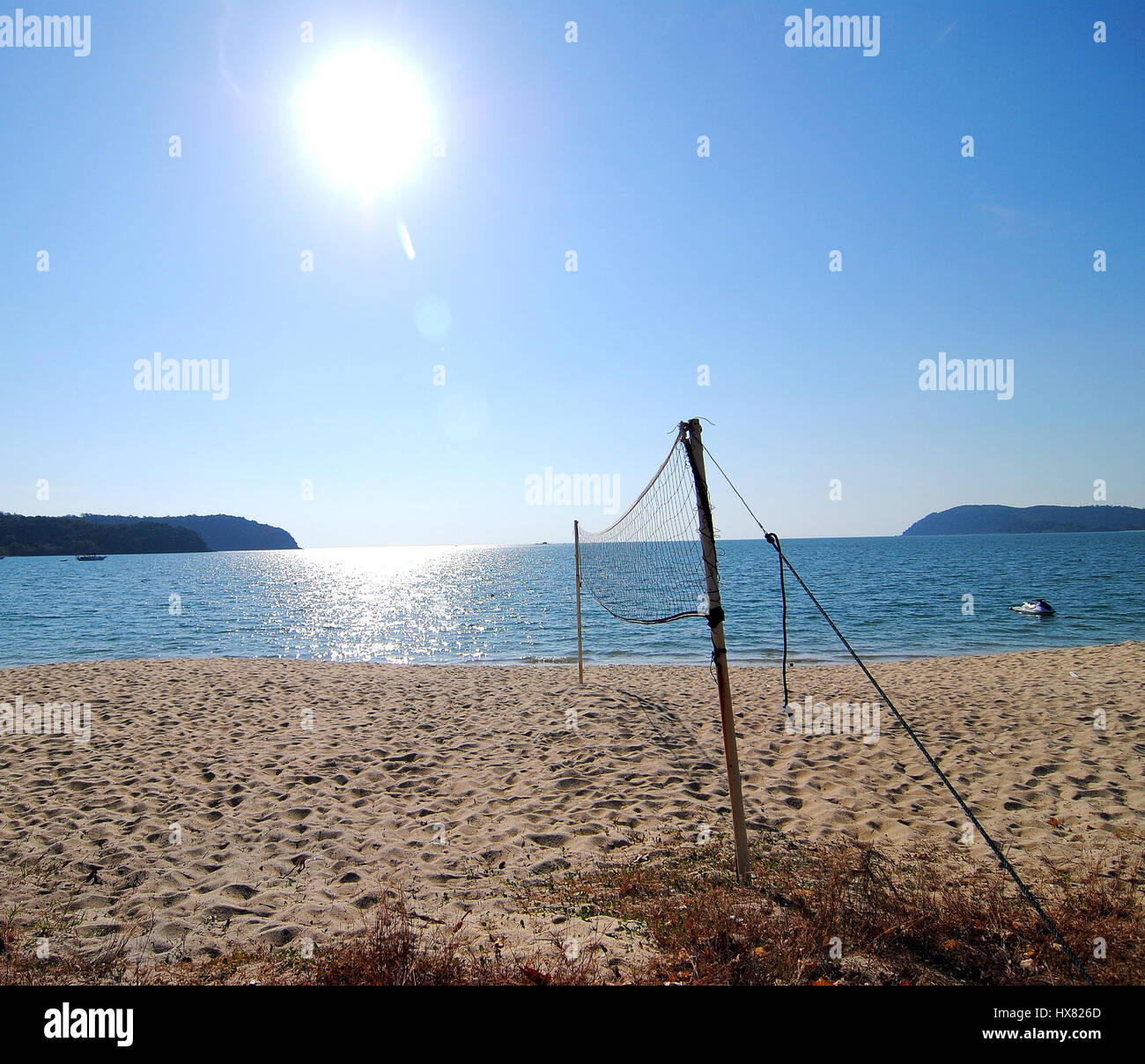 Volley Ball Field At The Beach Stock Photo - Alamy