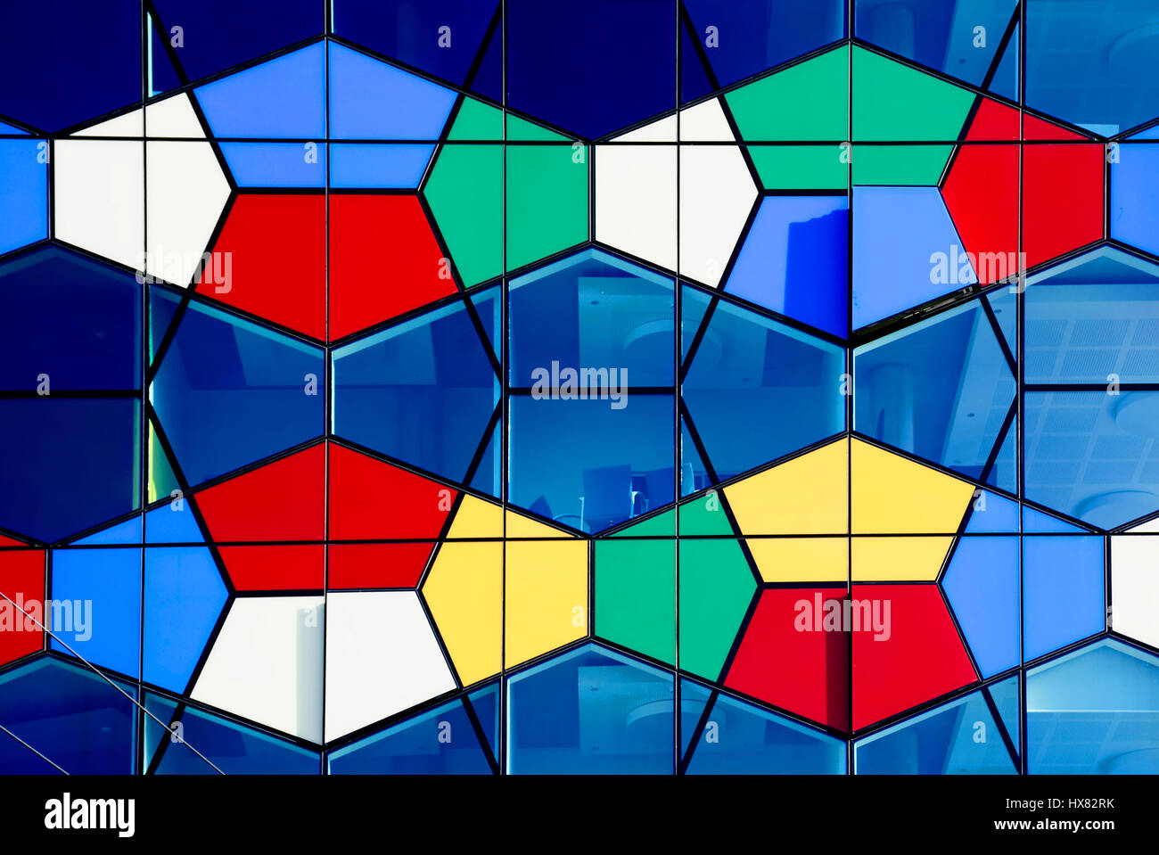 Colorful facade of Smithfield One modern building in Hanley,Stoke on ...