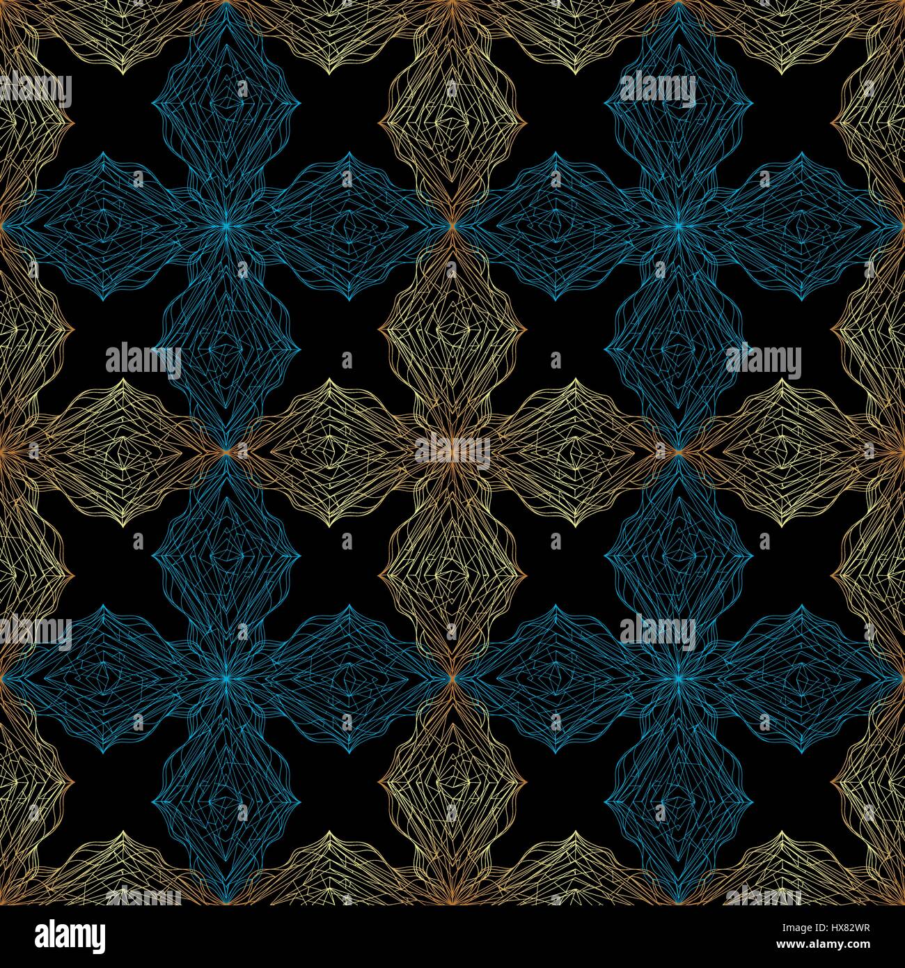 Hand Drawn Ornament Pattern Vector Geometric Tracery Seamless