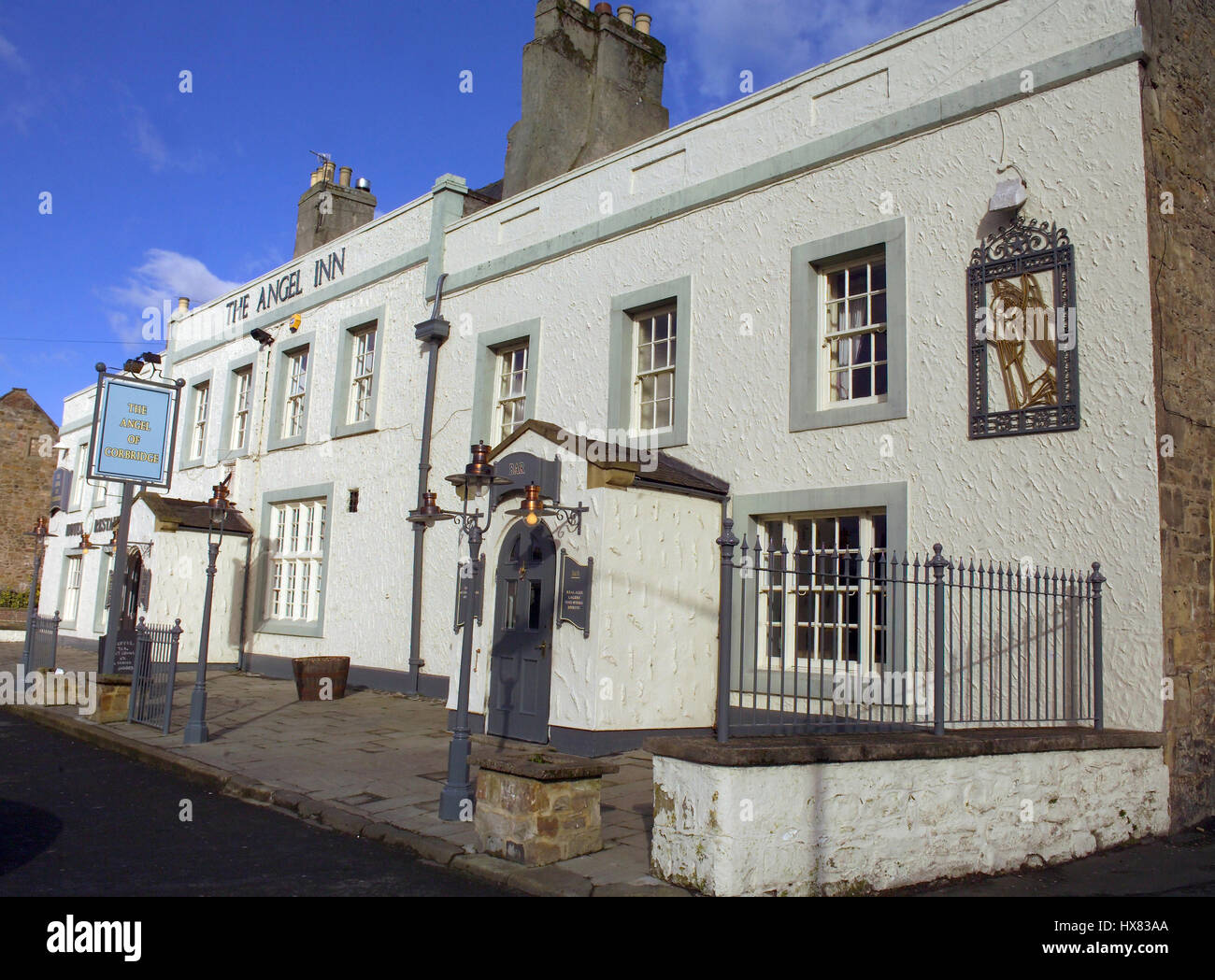 The Angel Inn public house and hotel, Corbridge, Northumberland Stock ...