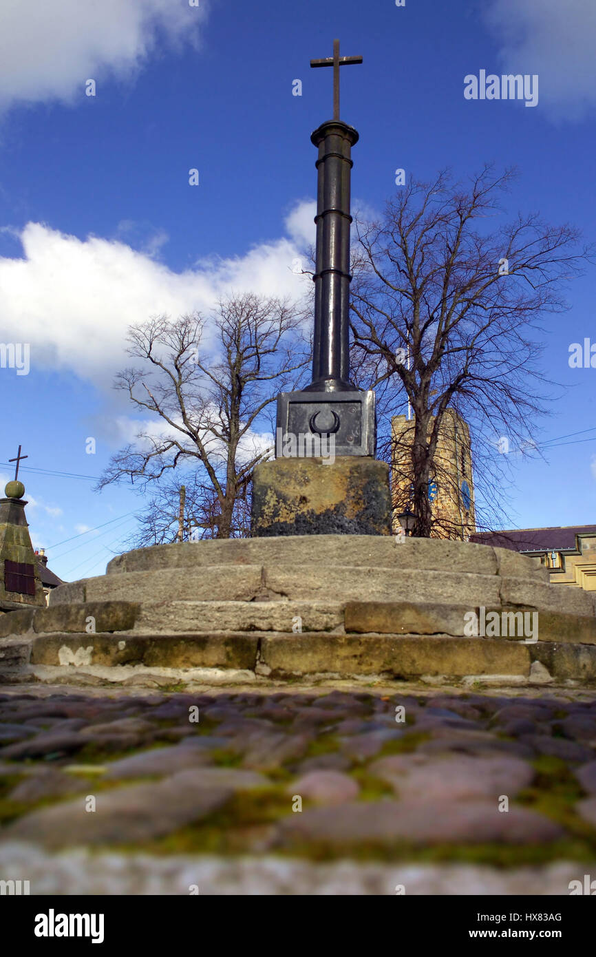 Corbridge Old Market Cross, Northumberland Stock Photo - Alamy