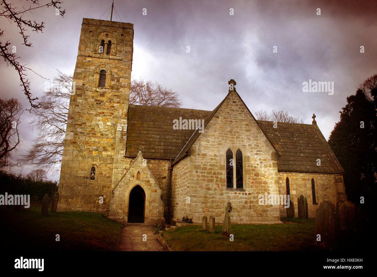 St Andrews church, Bywell Stock Photo - Alamy