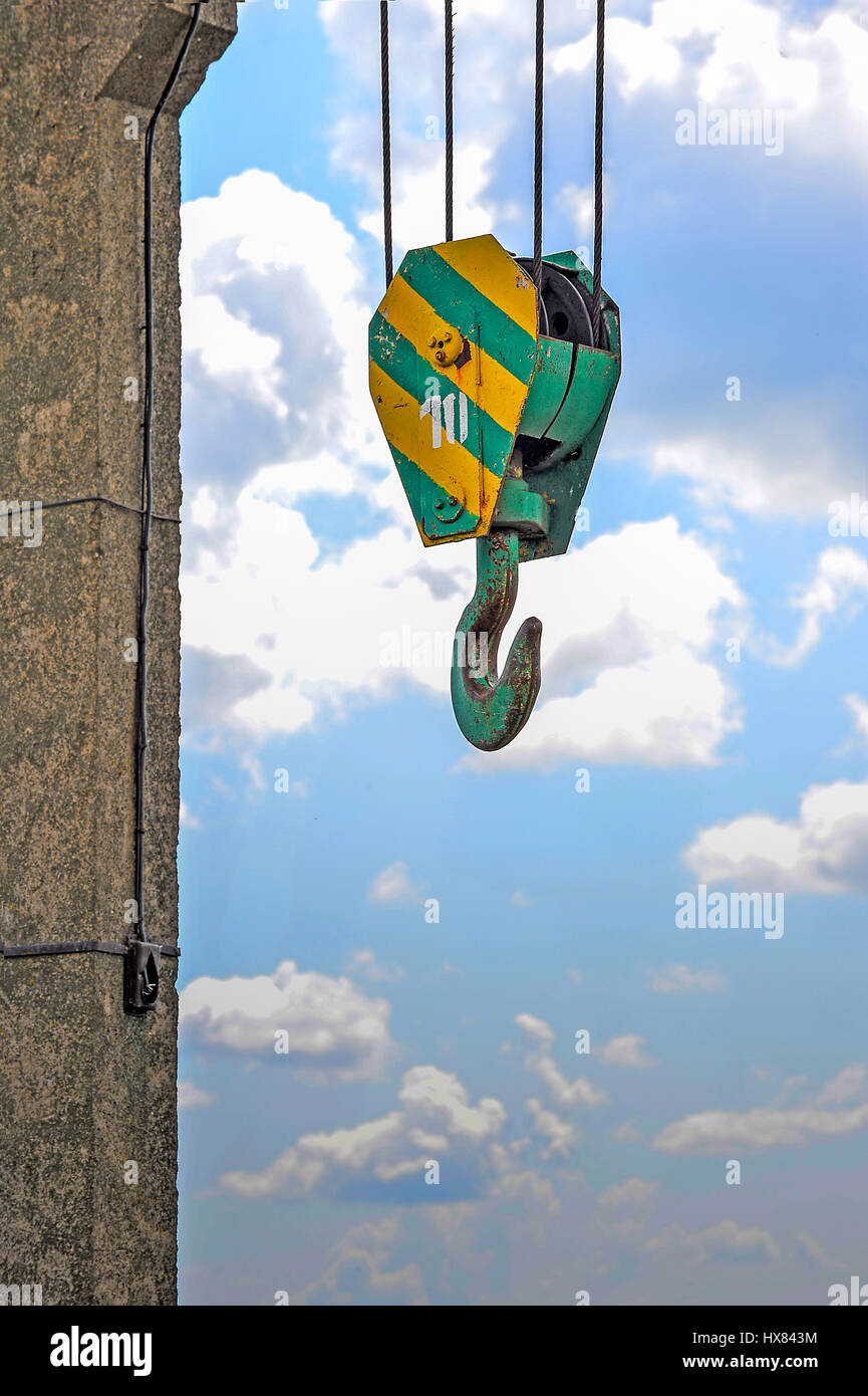 Construction crane hook hi-res stock photography and images - Alamy