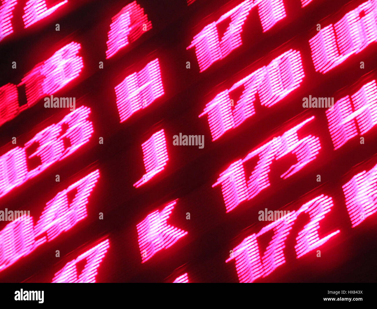 Station information board / electronic arrivals board Stock Photo - Alamy