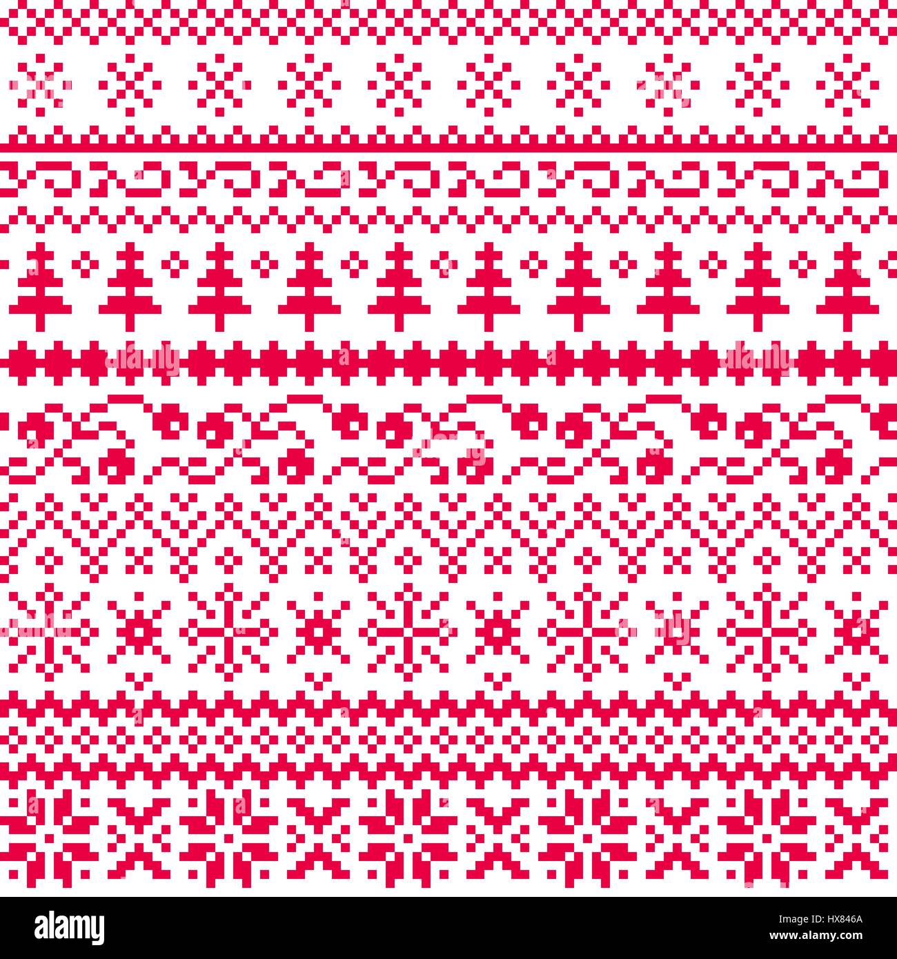 Christmas pattern motifs in Stock Vector Images - Alamy