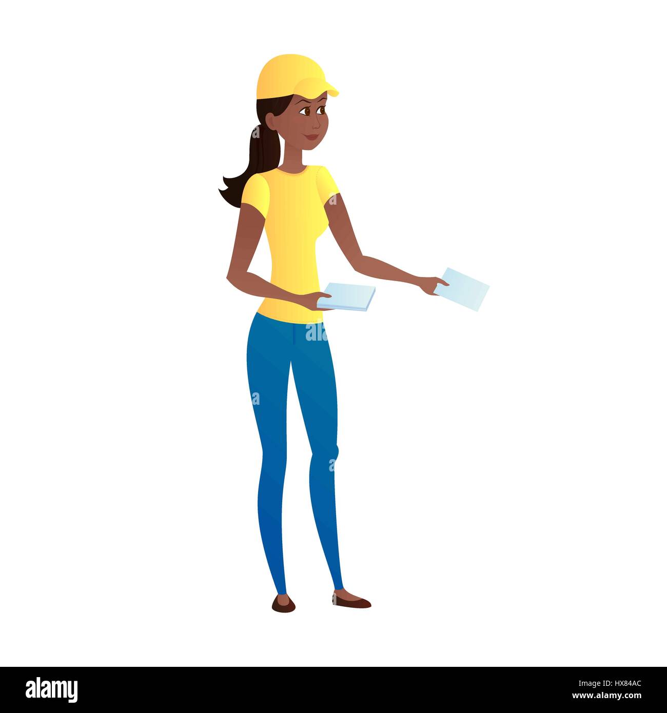 Distribute leaflets Stock Vector Images - Alamy