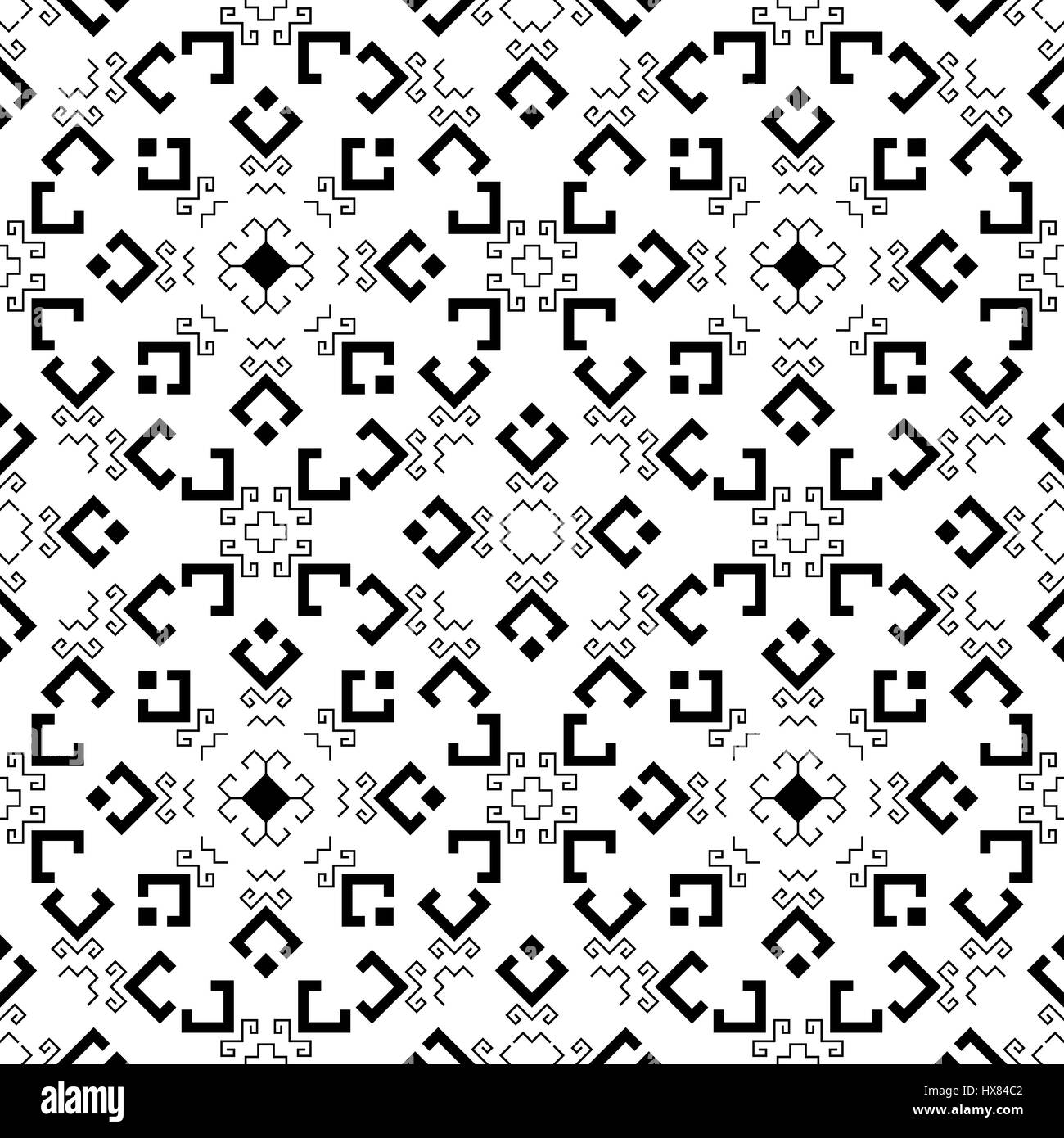 Geometric seamless pattern with traditional elements of the Chuvash ...