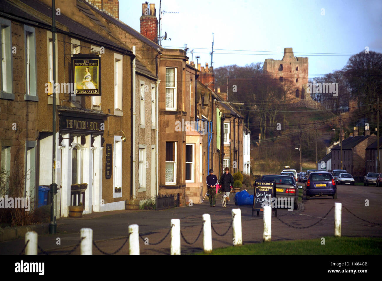 Norham Castle and village Stock Photo - Alamy