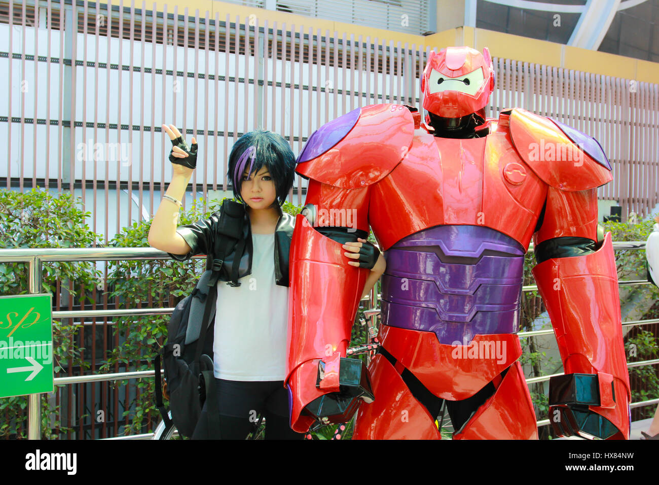 Bangkok - Dec 28: An unidentified Japanese anime cosplay pose in COSCOM ...