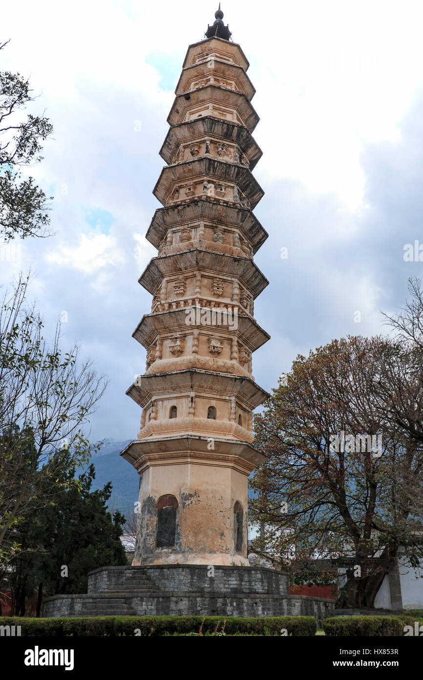 One of the Three Pagodas of Chongsheng Temple near Dali Old Town ...