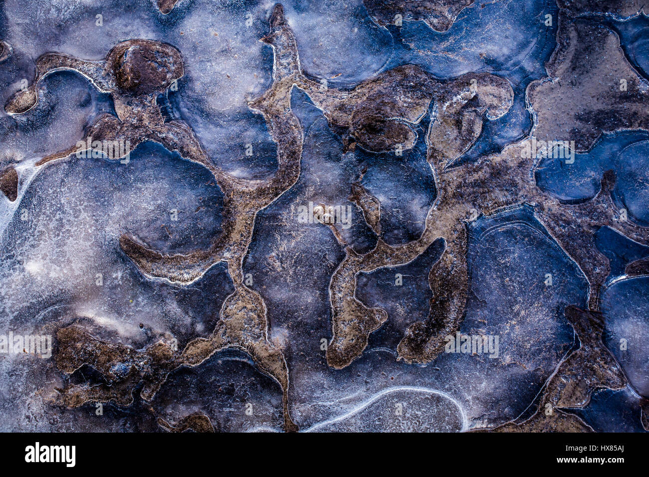 Interesting ice patterns abstract Stock Photo - Alamy