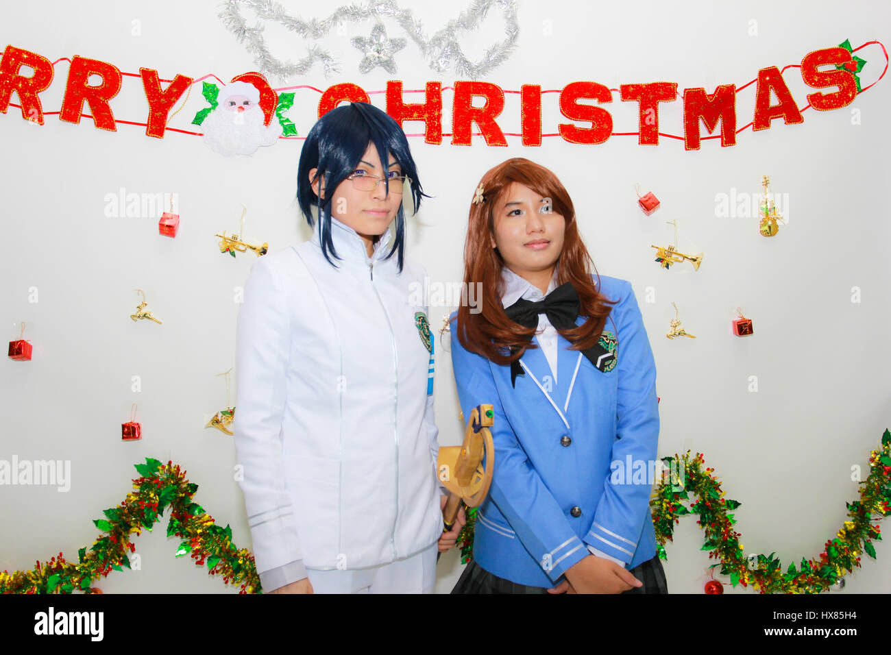 Bangkok - Dec 28: An unidentified Japanese anime cosplay pose in COSCOM ...