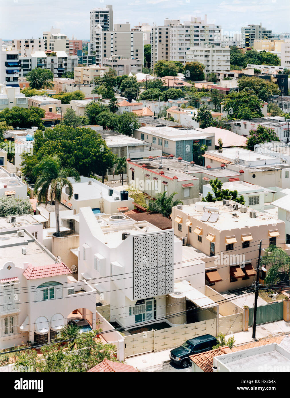 Elevated contextual view. Casa Delpin, San Juan, Puerto Rico. Architect ...