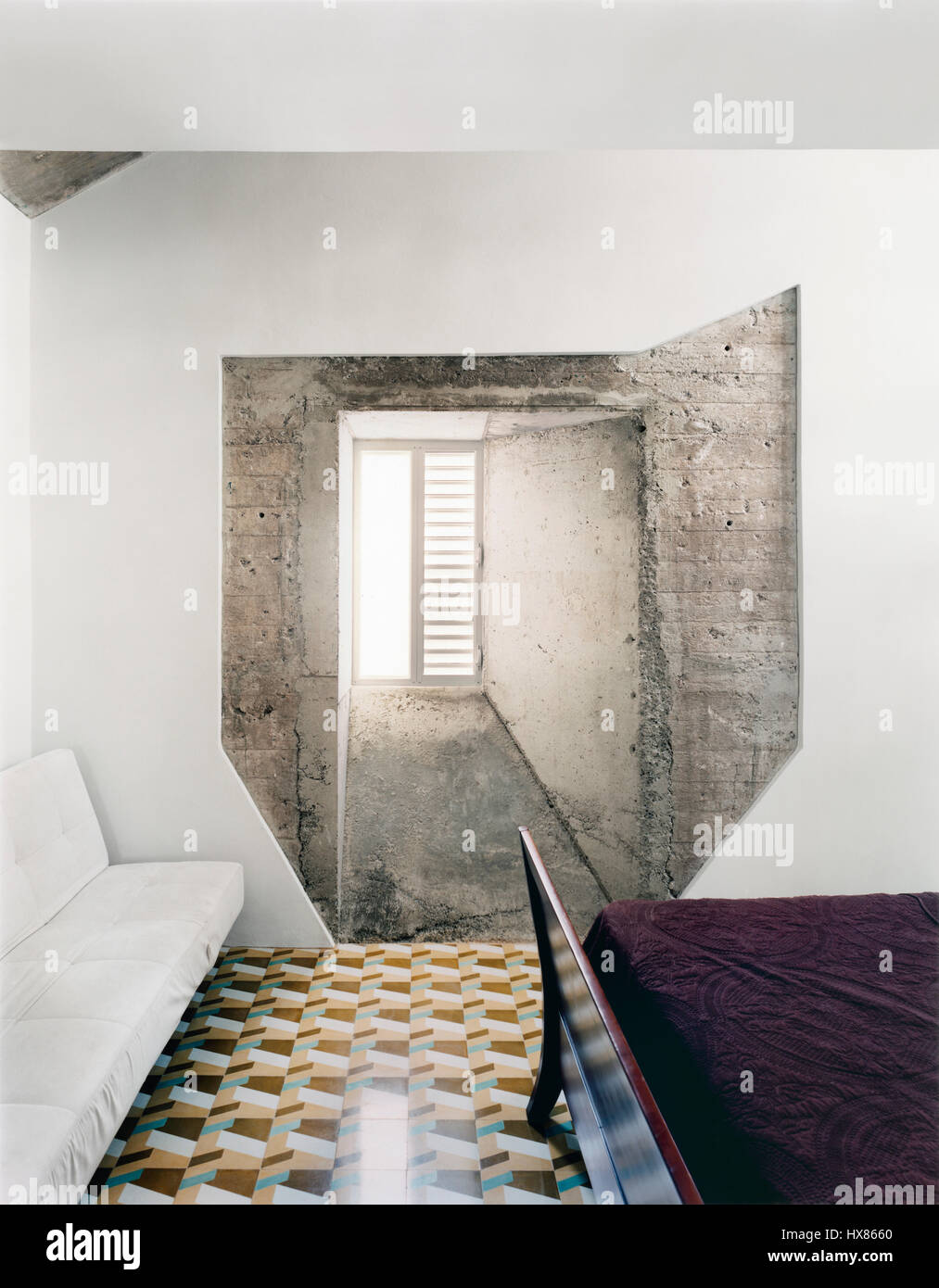 View of second floor bedroom looking at the window. Casa Delpin, San ...