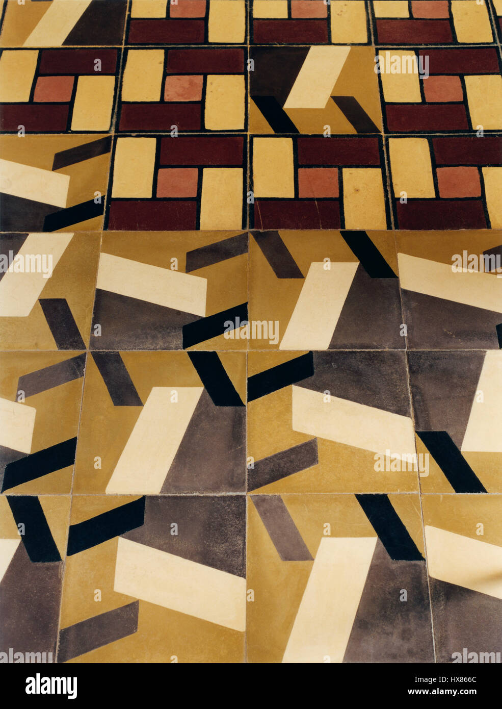 Detail of floor tiles. Casa Delpin, San Juan, Puerto Rico. Architect ...