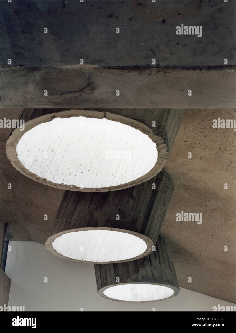 Detail of cylindrical skylights. Casa Delpin, San Juan, Puerto Rico ...