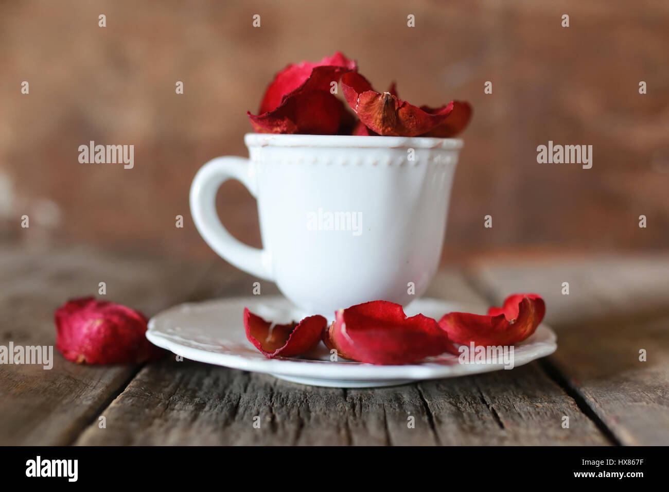tea with rose petal and sugar Stock Photo - Alamy