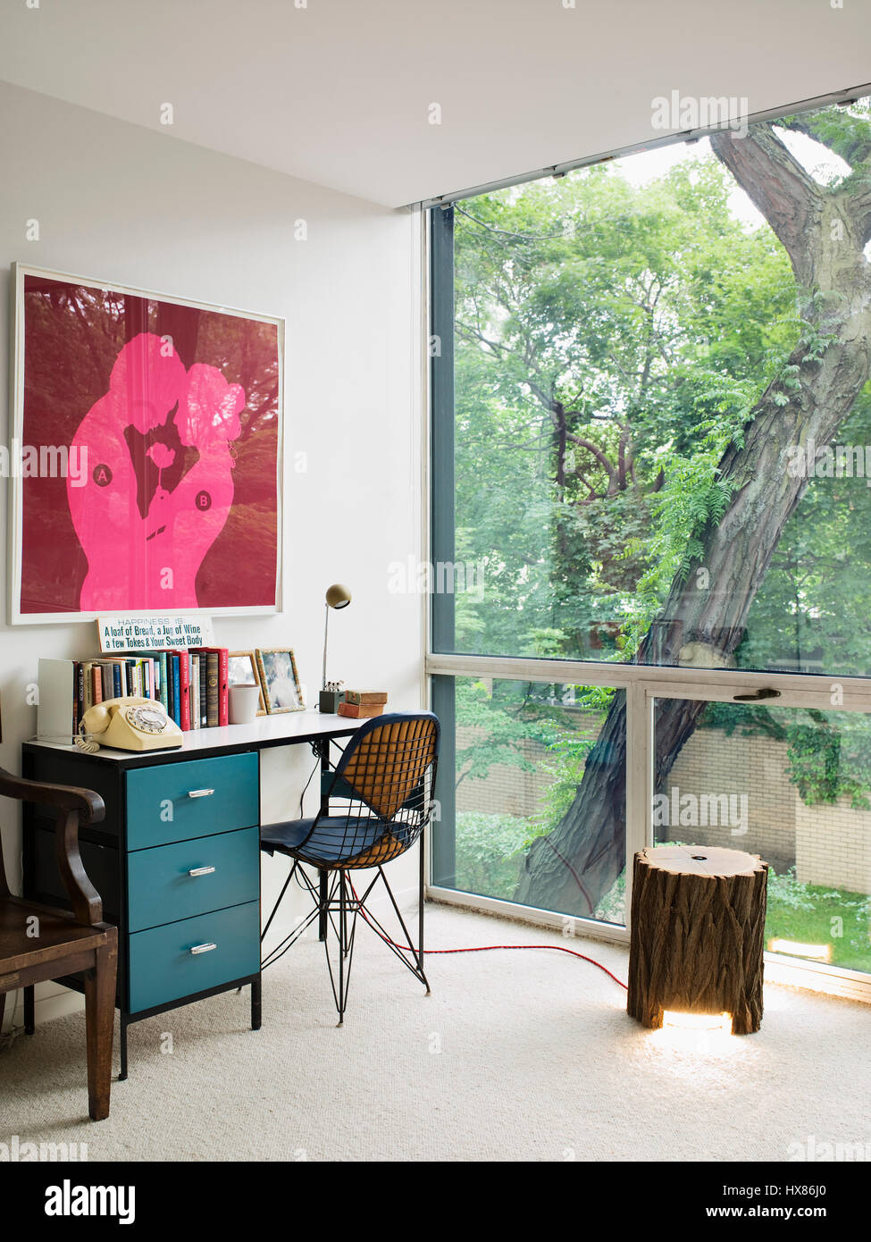 Desk by the window in the upstairs home office. Lafayette Park ...