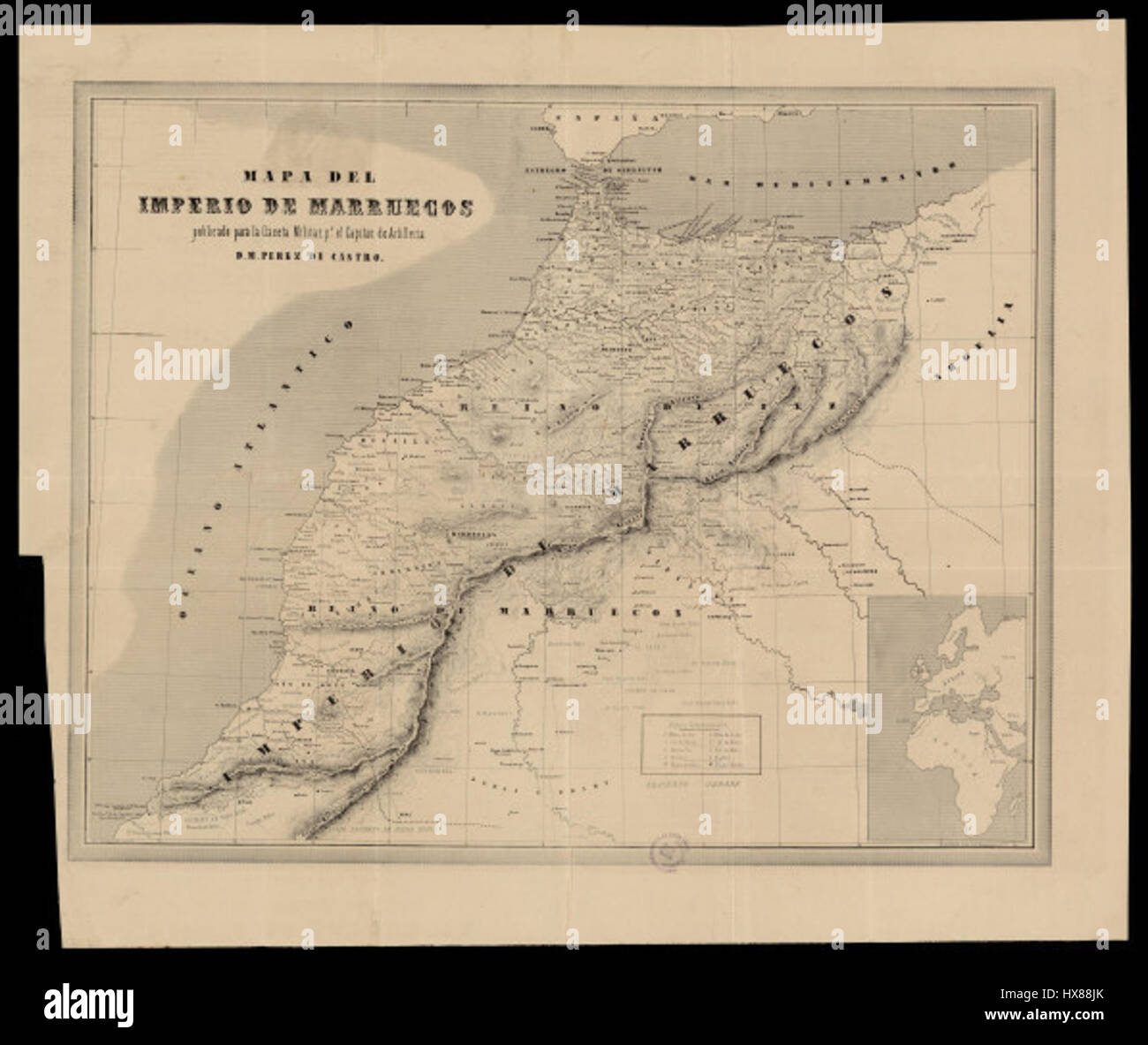 This 20th-century map of the Kingdom of Morocco illustrates the ...