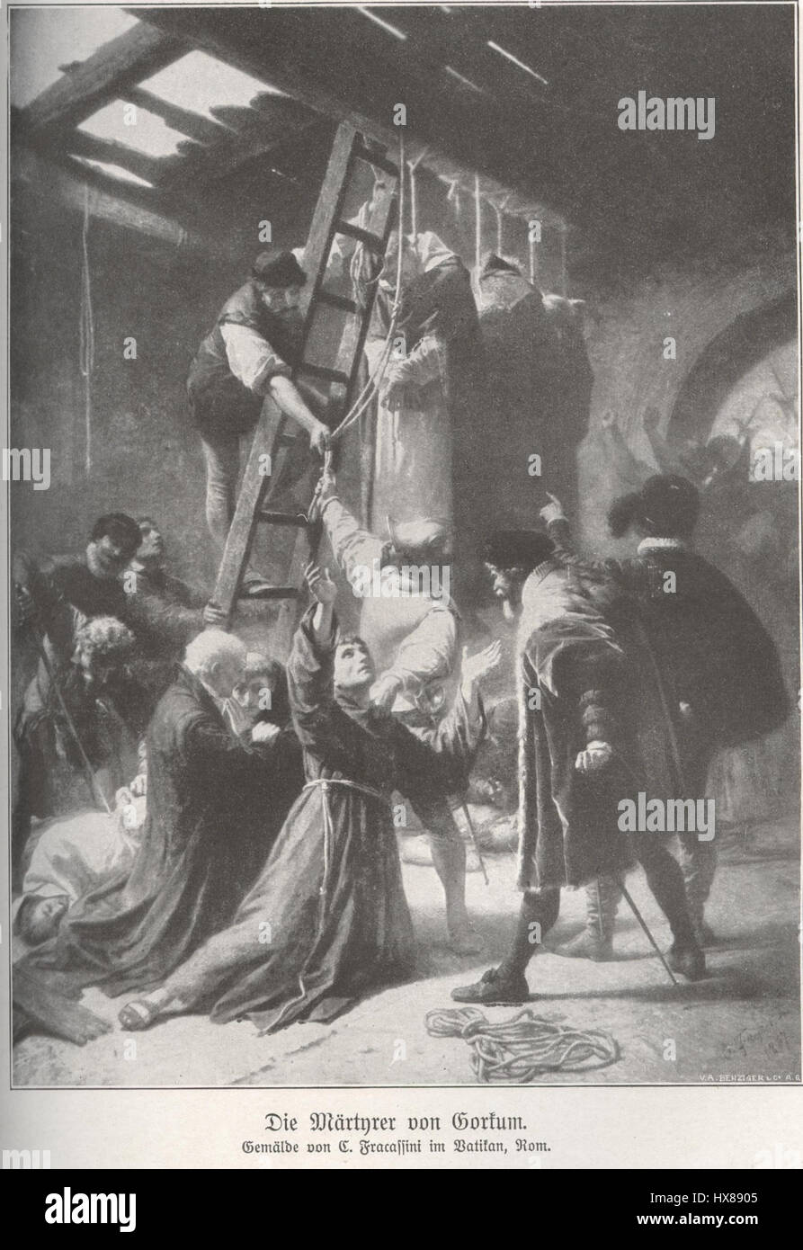 *Martyrer von Gorkum* is a historical painting that depicts the ...