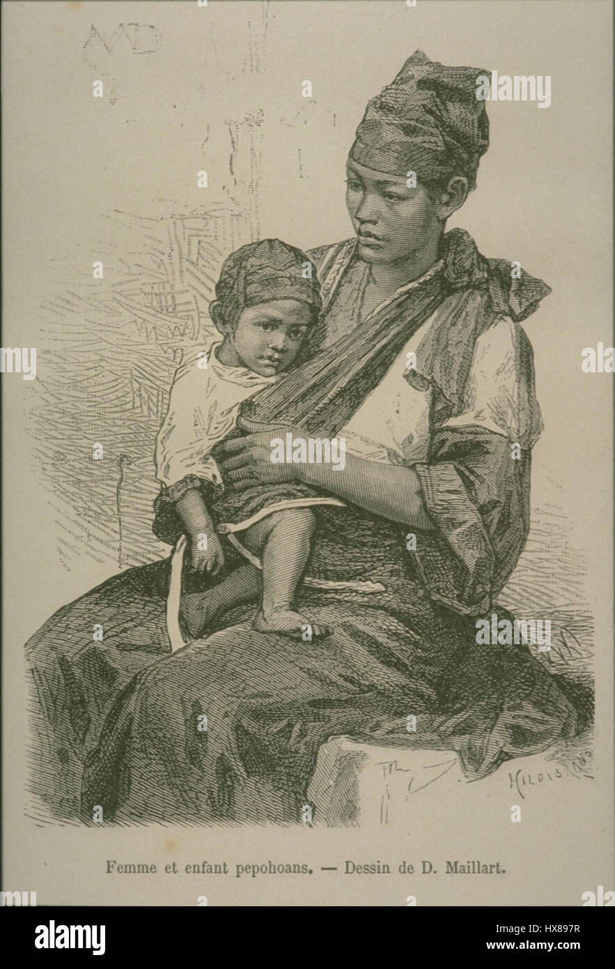 The painting 'Mother and Child' by Pepohoan portrays the intimate bond ...