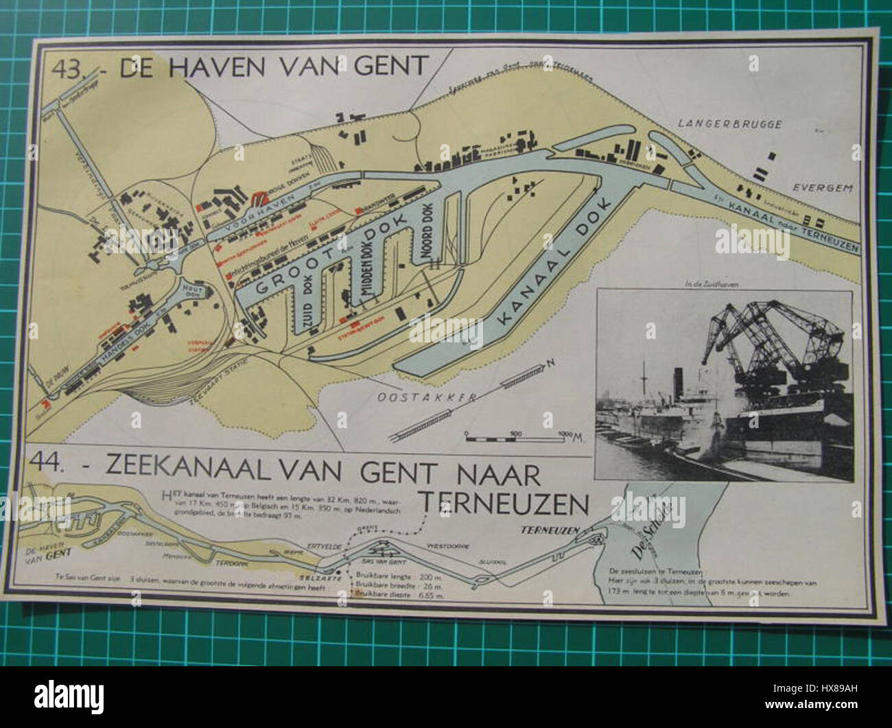 This old map of the port of Ghent, Belgium, from 1939 provides a ...