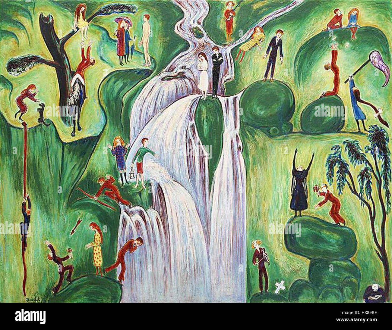 Nils Dardel's 'Vattenfallet' (The Waterfall) captures the dramatic ...