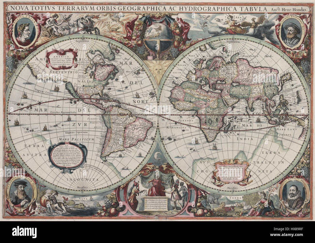 The 'Nova totius Terrarum Orbis geographica ac hydrographica tabula' by ...