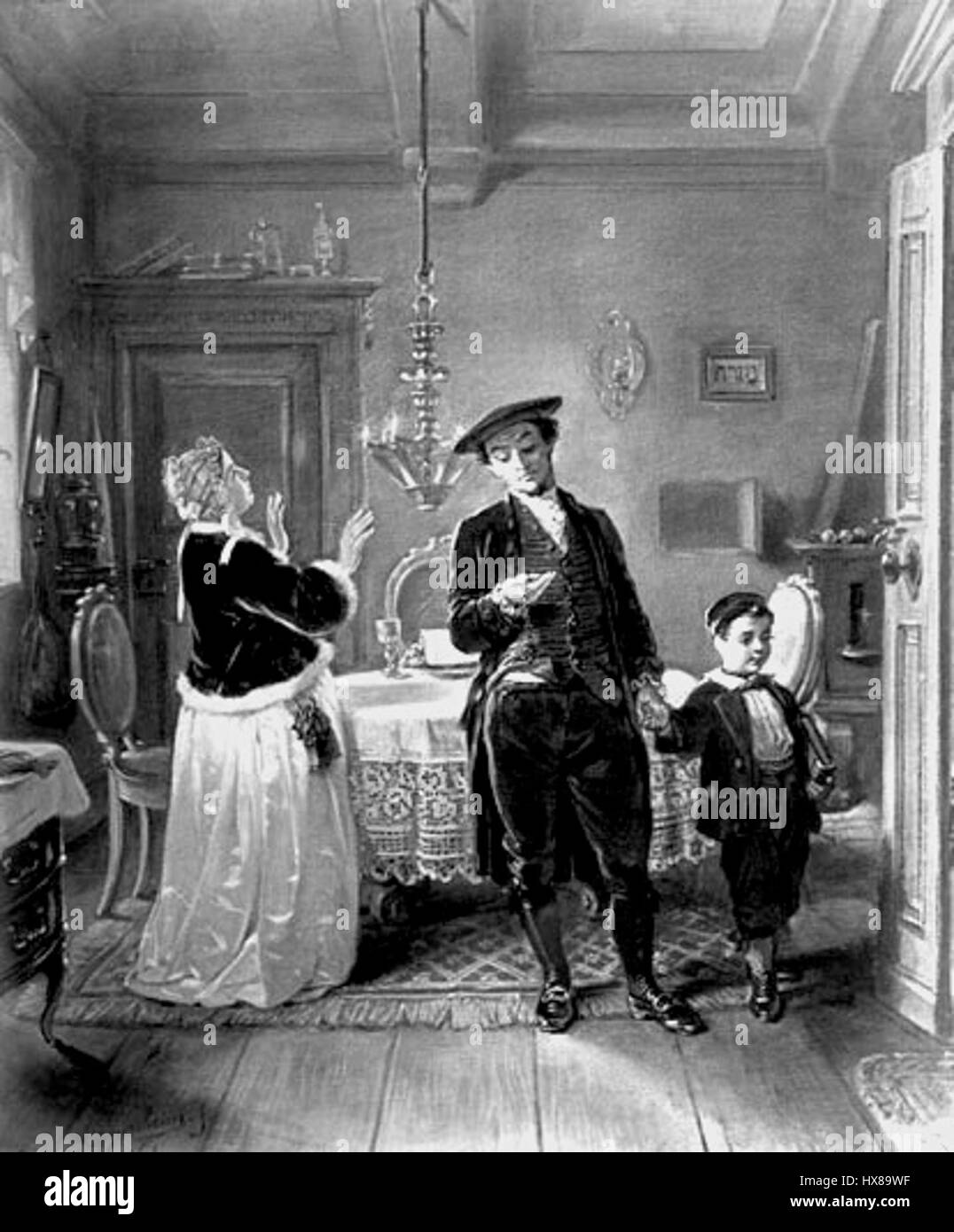 ‘Début du Chabbat’ (1882) by Moritz Daniel Oppenheim depicts the ...