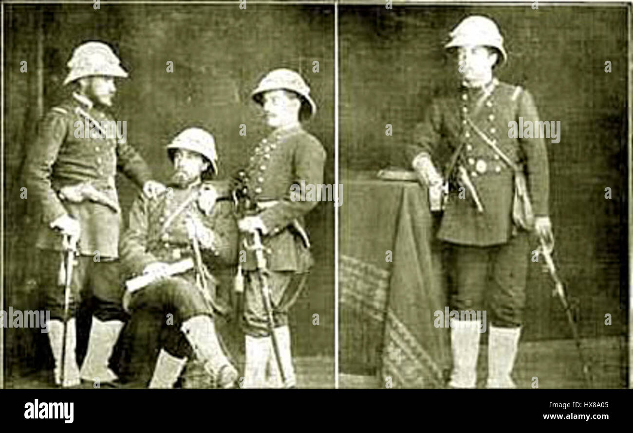 A historical painting depicting the officers of the 3rd Division of the ...