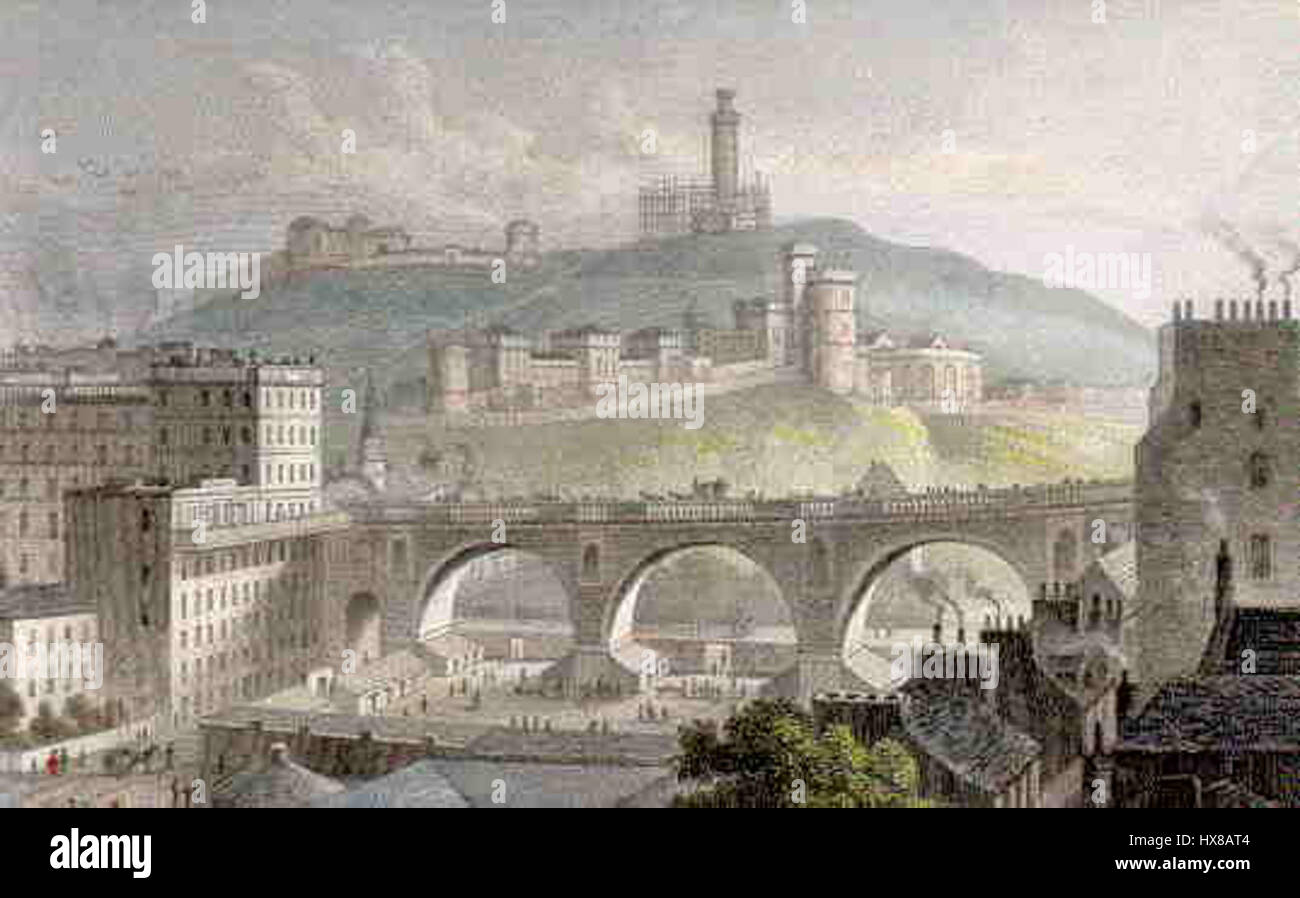 Edinburgh north bridge drawing hi-res stock photography and images - Alamy