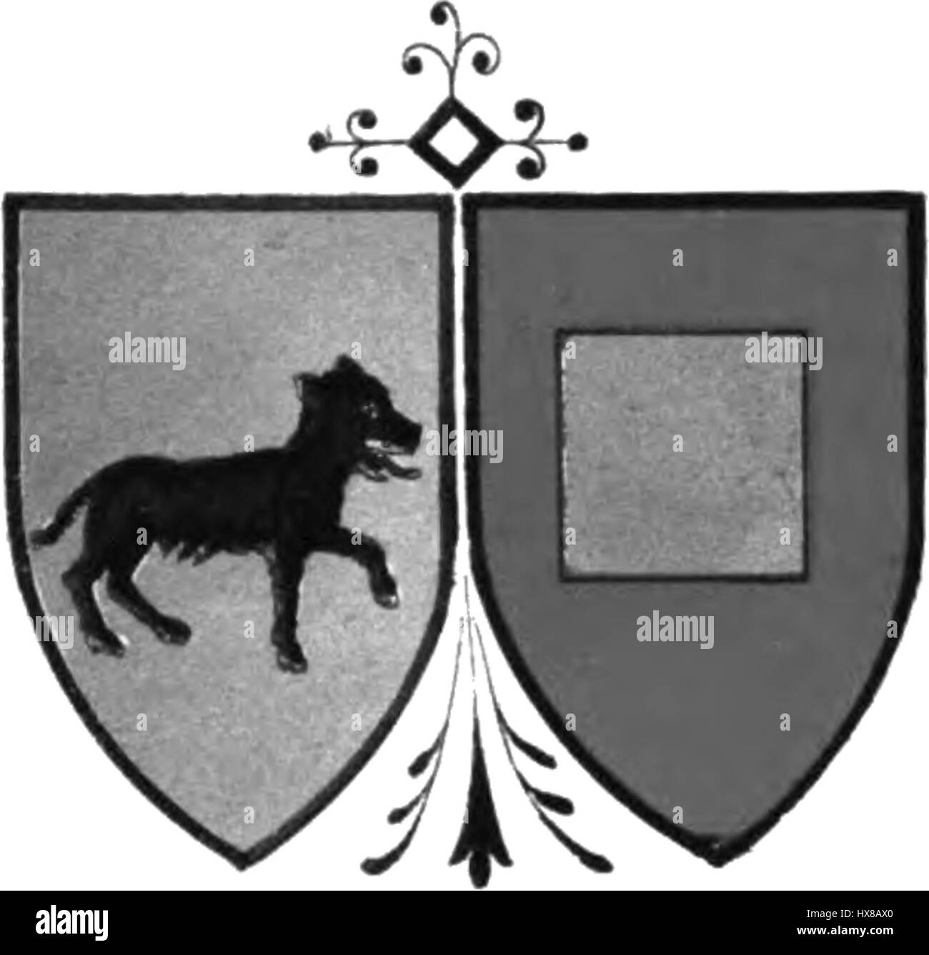 This piece from Piacenza, dated 1436, features heraldic imagery known ...