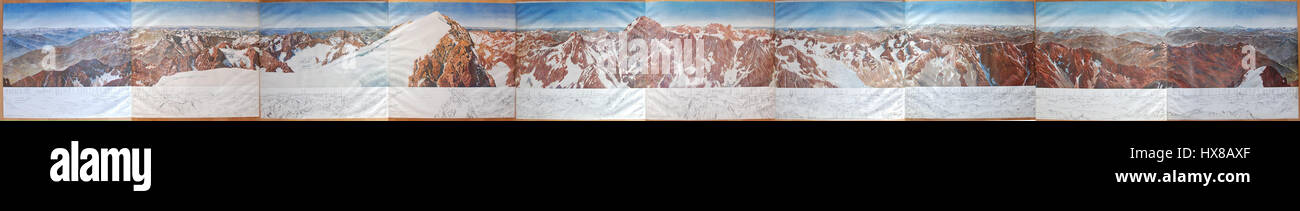 Paul Helbronner's 'Panorama du Pelvoux' is a detailed panoramic ...