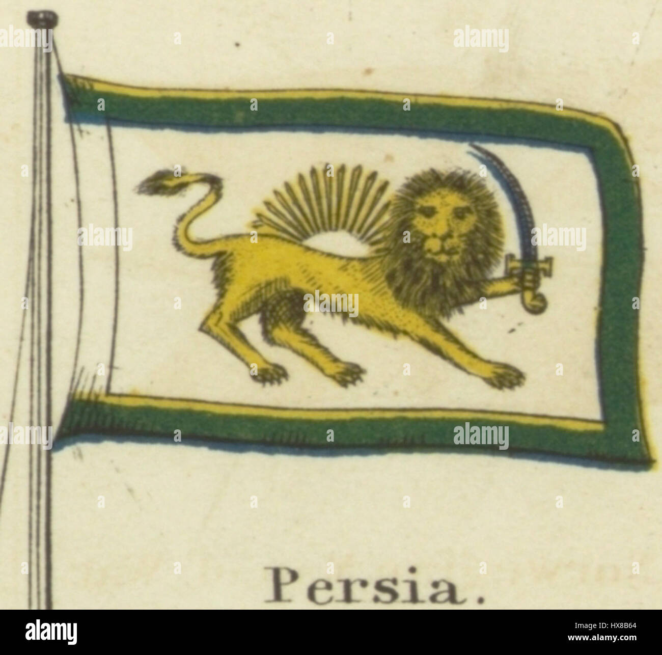 'Persia. Johnson's New Chart of National Emblems, 1868' is a historical ...