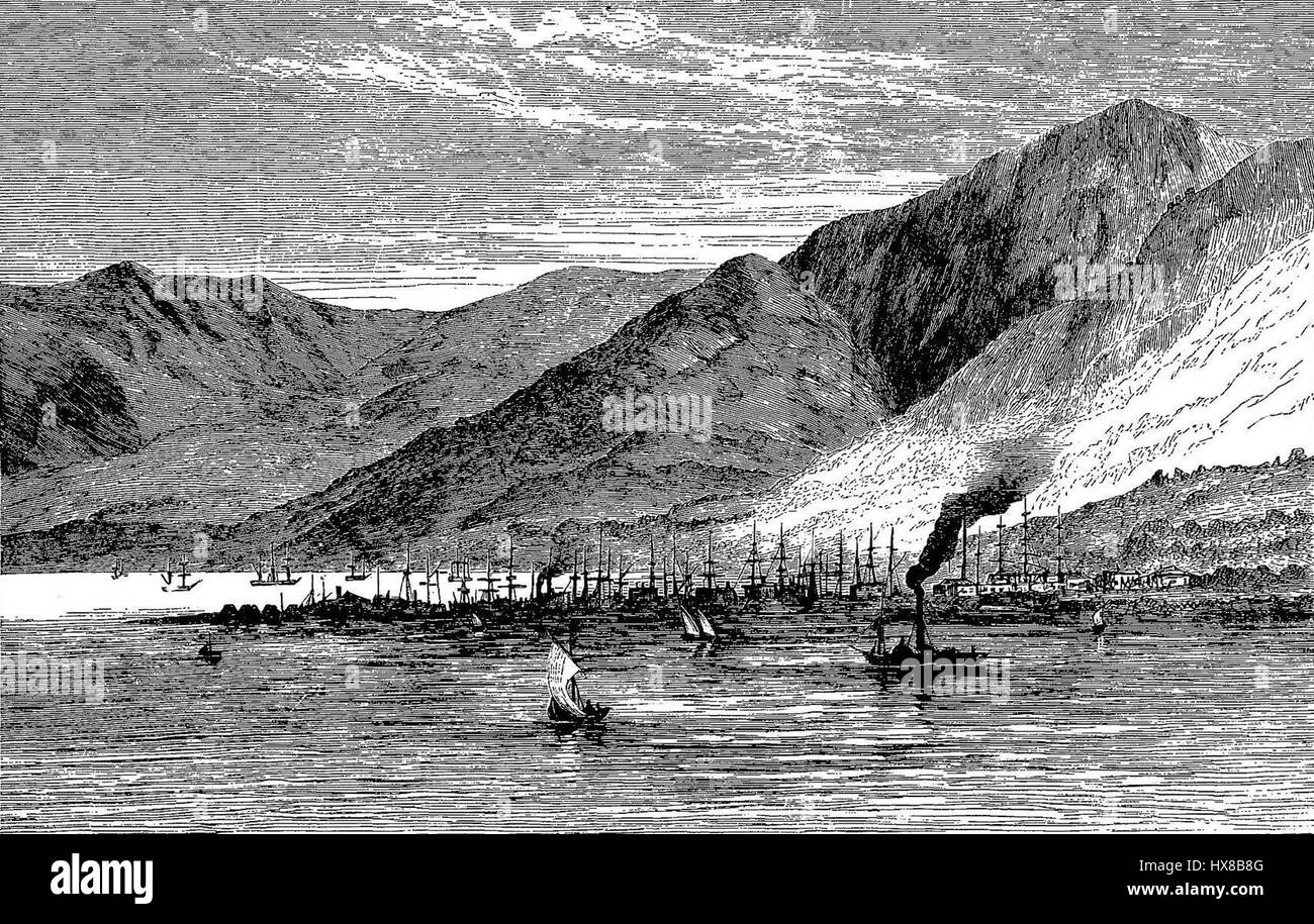 Bustling sea port Black and White Stock Photos & Images - Alamy