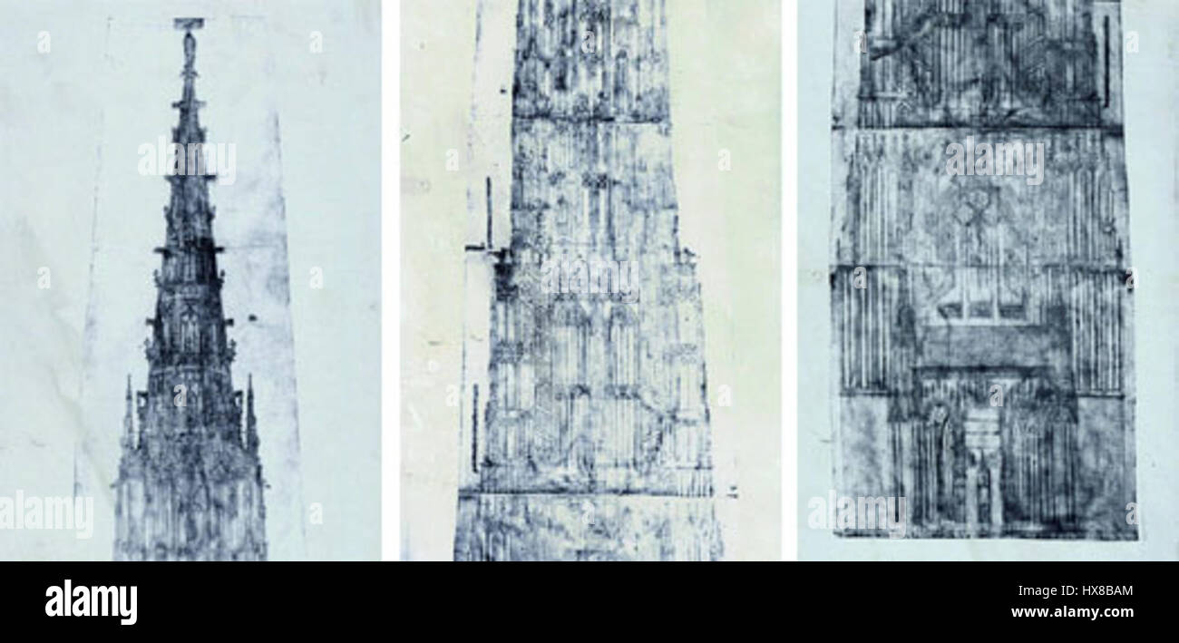 This architectural drawing represents the plan for the Ulmer Münster ...