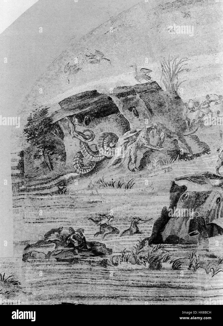 The Praeneste Nile Mosaic is an ancient Roman mosaic depicting the Nile ...