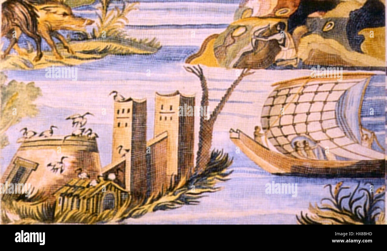 The Praeneste Nile Mosaic, from ancient Rome, represents one of the ...