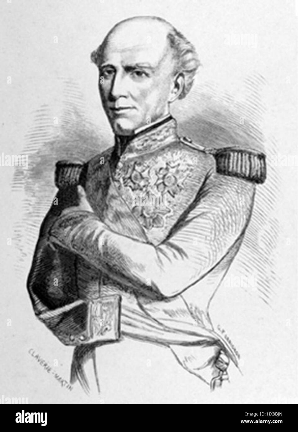The portrait of Charles Baudin captures the likeness of the French ...