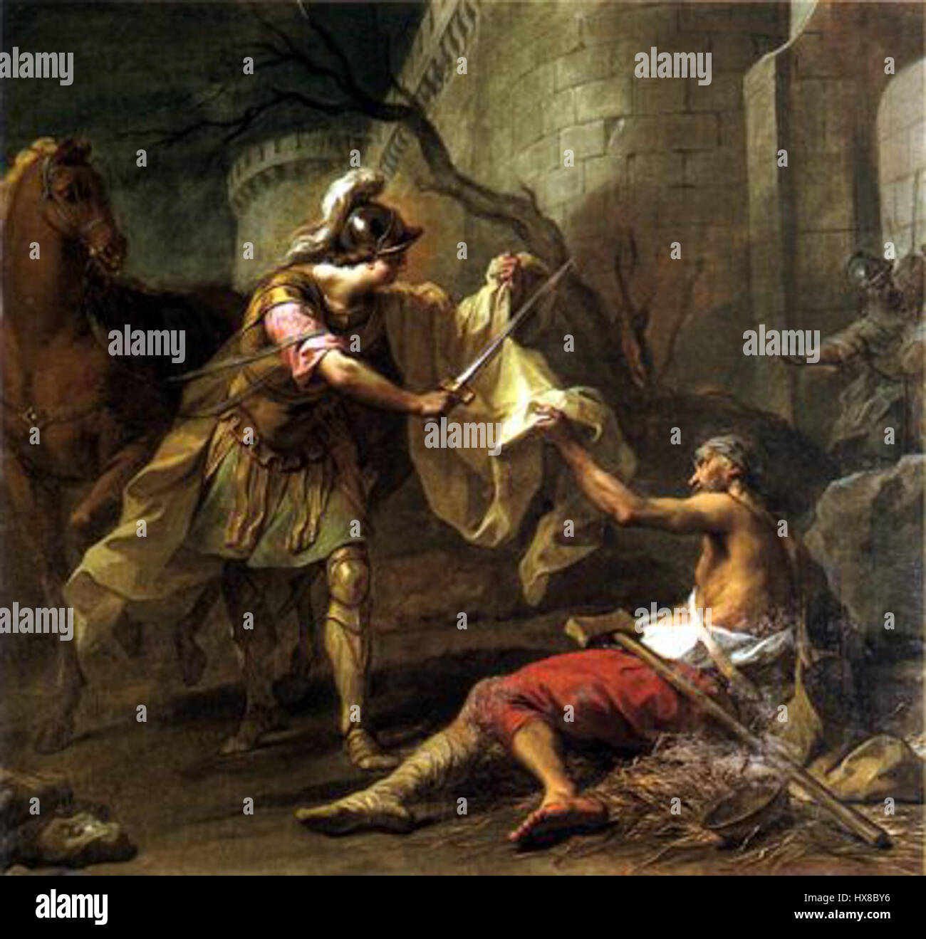 'La Charité de Saint Martin' by Restout depicts the legendary moment ...