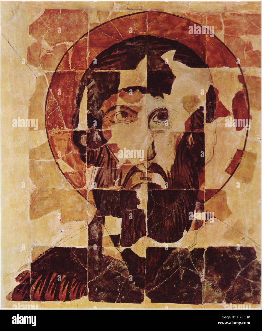 The ceramic icon of Saint Theodore depicts the saint in traditional ...