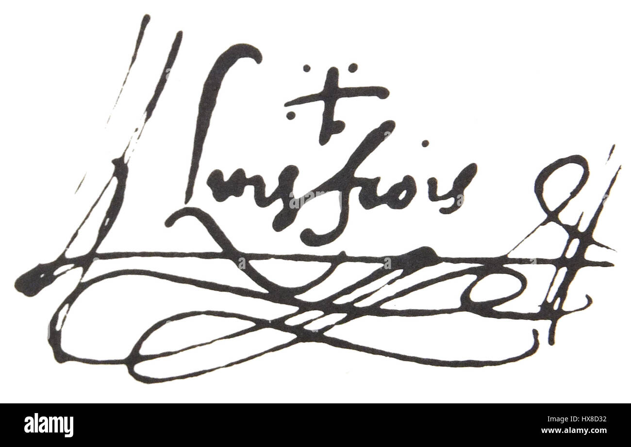The signature of Luis Frois, a 16th-century Portuguese Jesuit ...